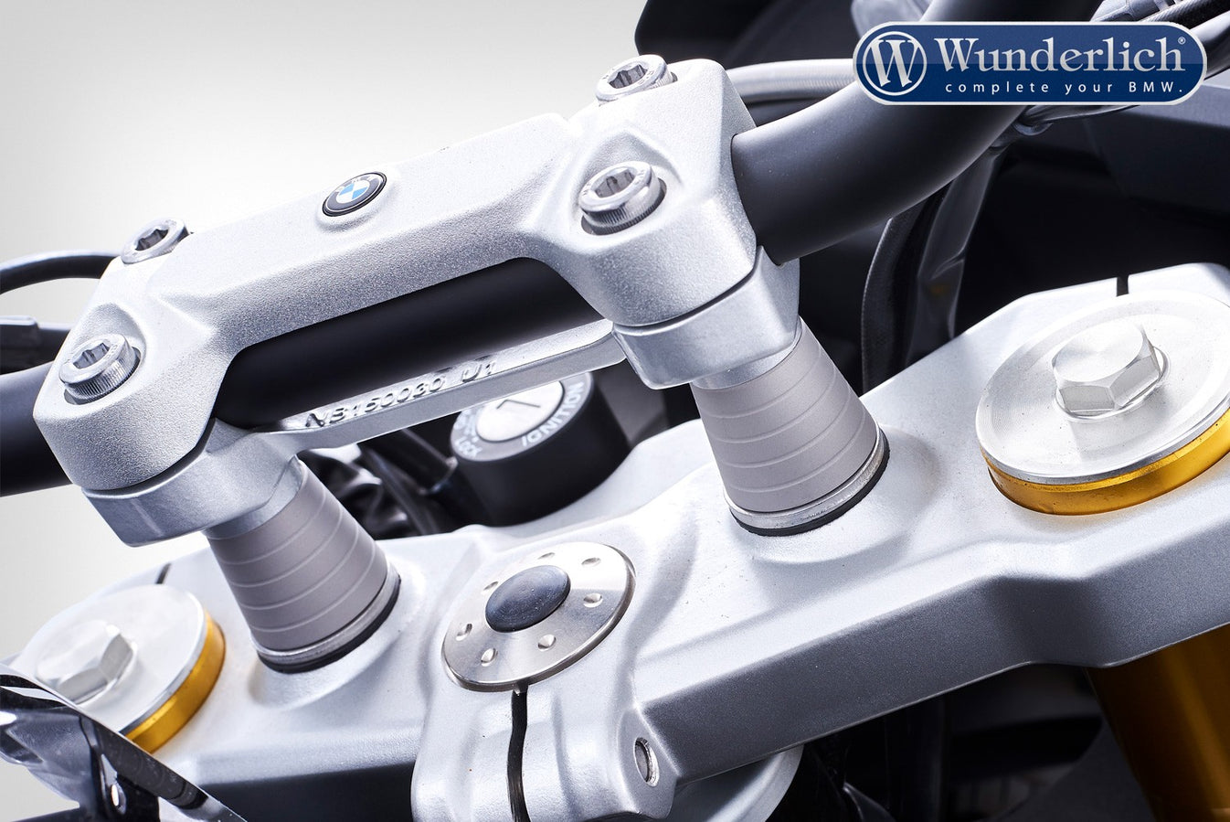 Handlebar riser ERGO - 25mm - silver – Wunderlich Australia